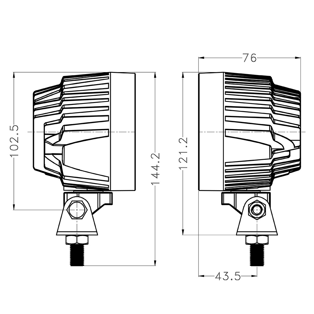 CRAWER 60W Oval LED Work Light for John Deere R Series, Spot Beam - Wattz